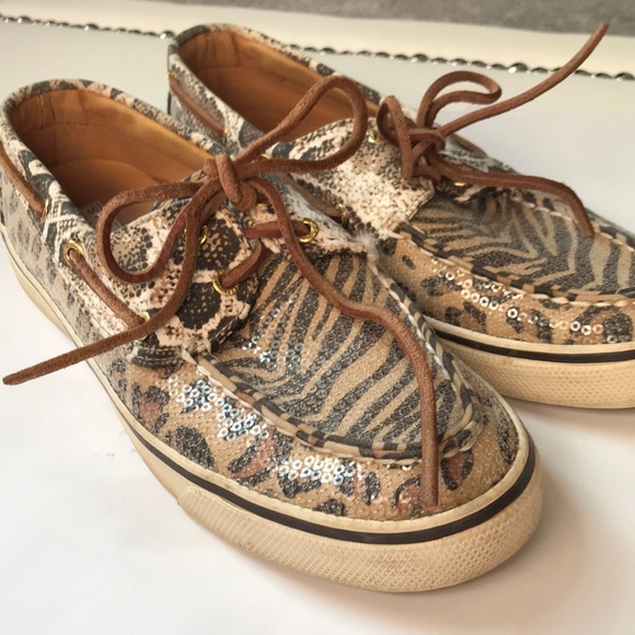 Sperry | Shoes | Sperry Topsider Mixed Animal Prints With Sequins ...